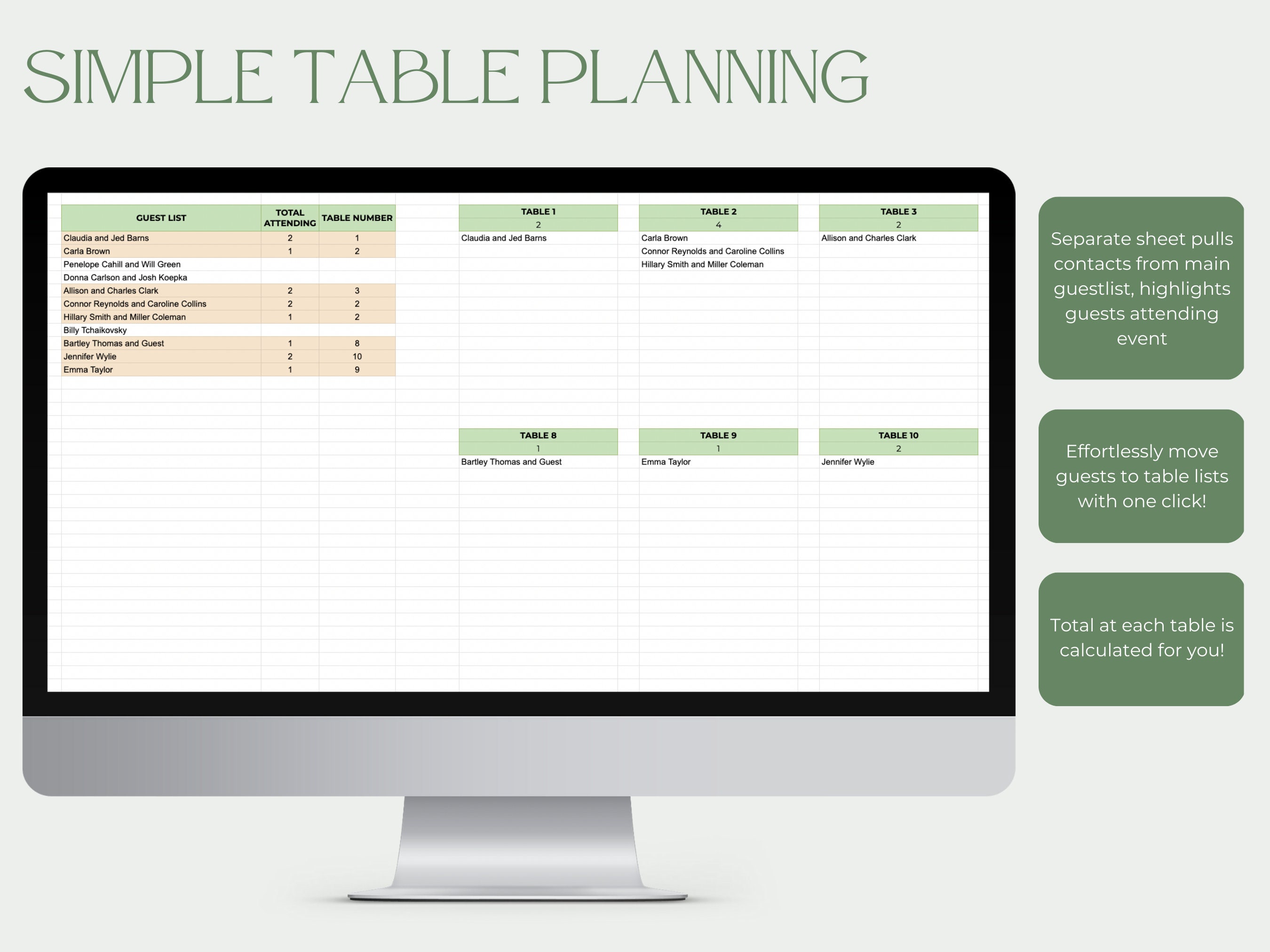 Wedding Guest List Manager - Etsy