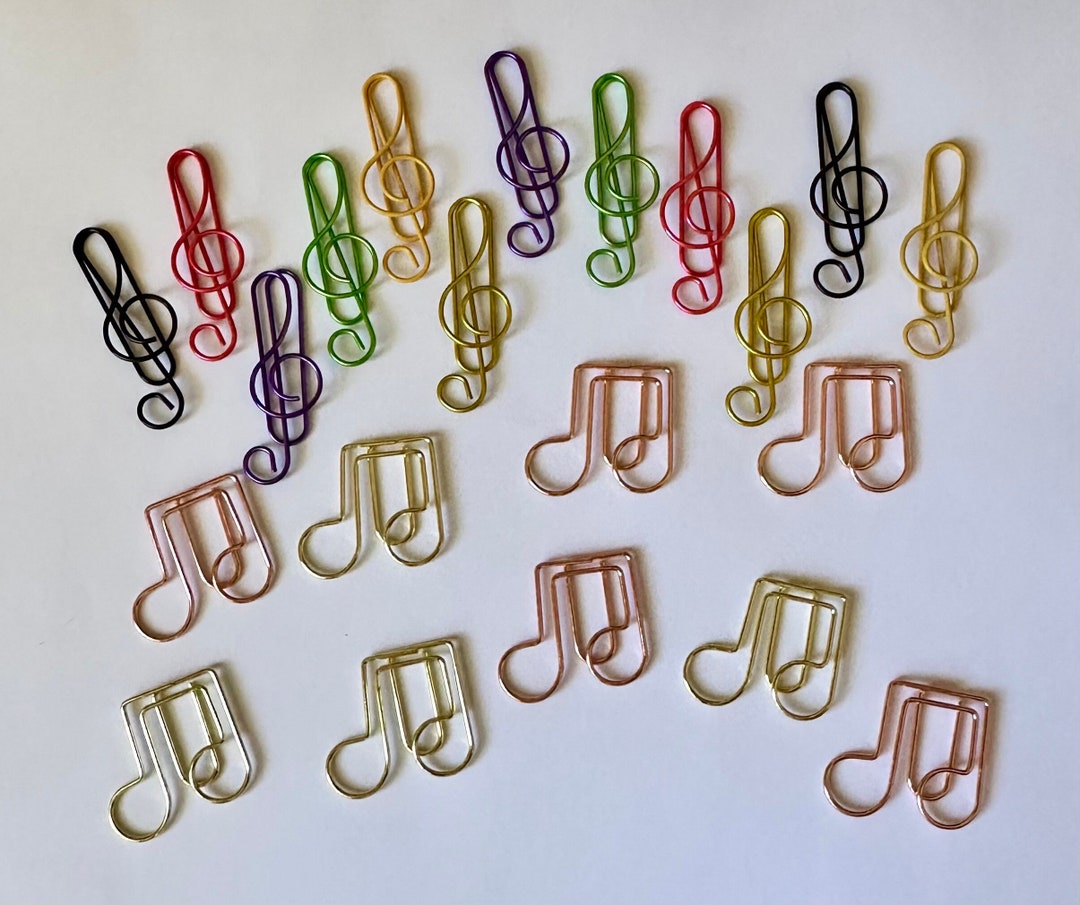 Musical Notes | Treble Clef Paper Clips - Etsy