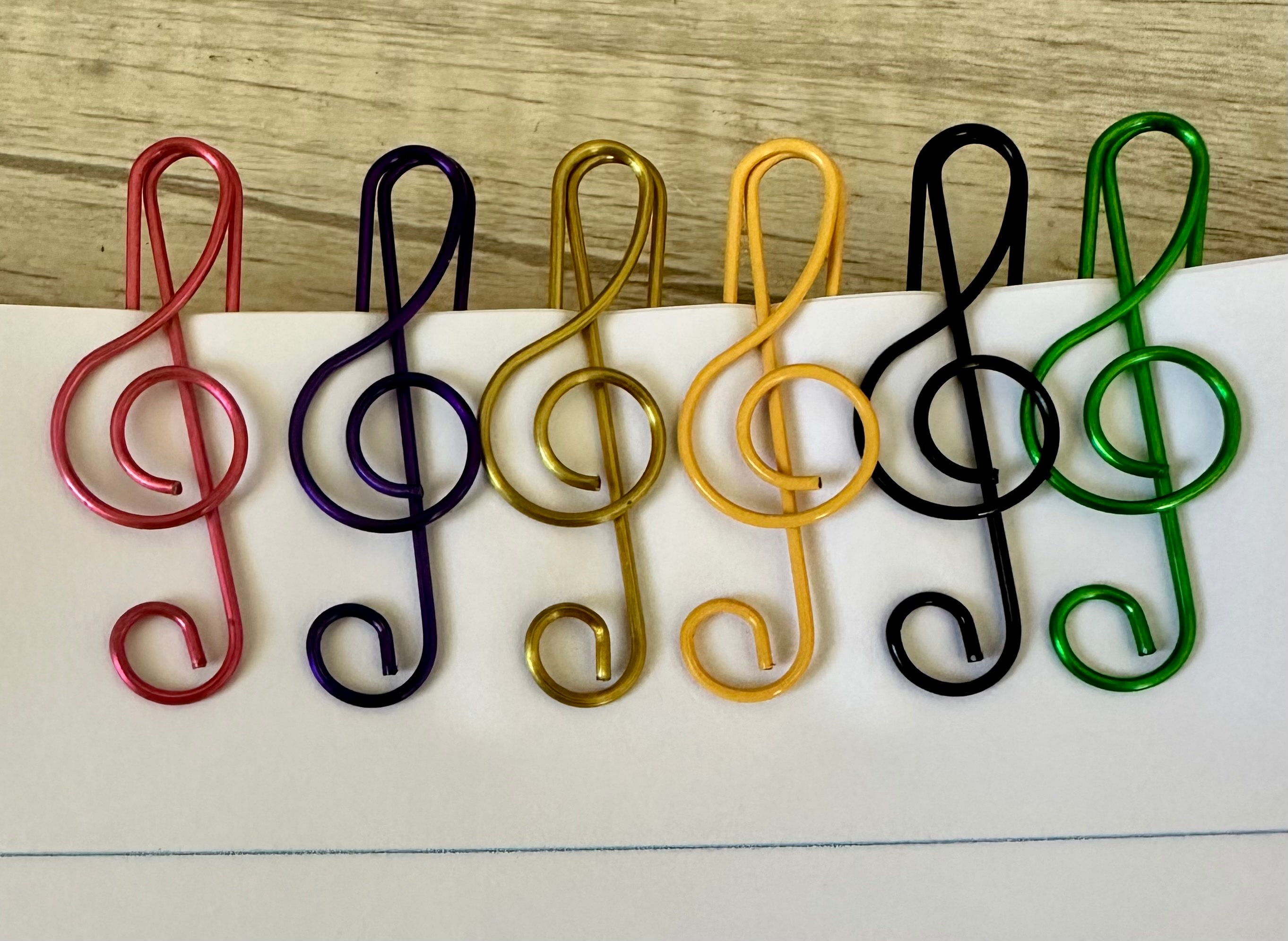 Musical Notes Treble Clef Paper Clips - Etsy