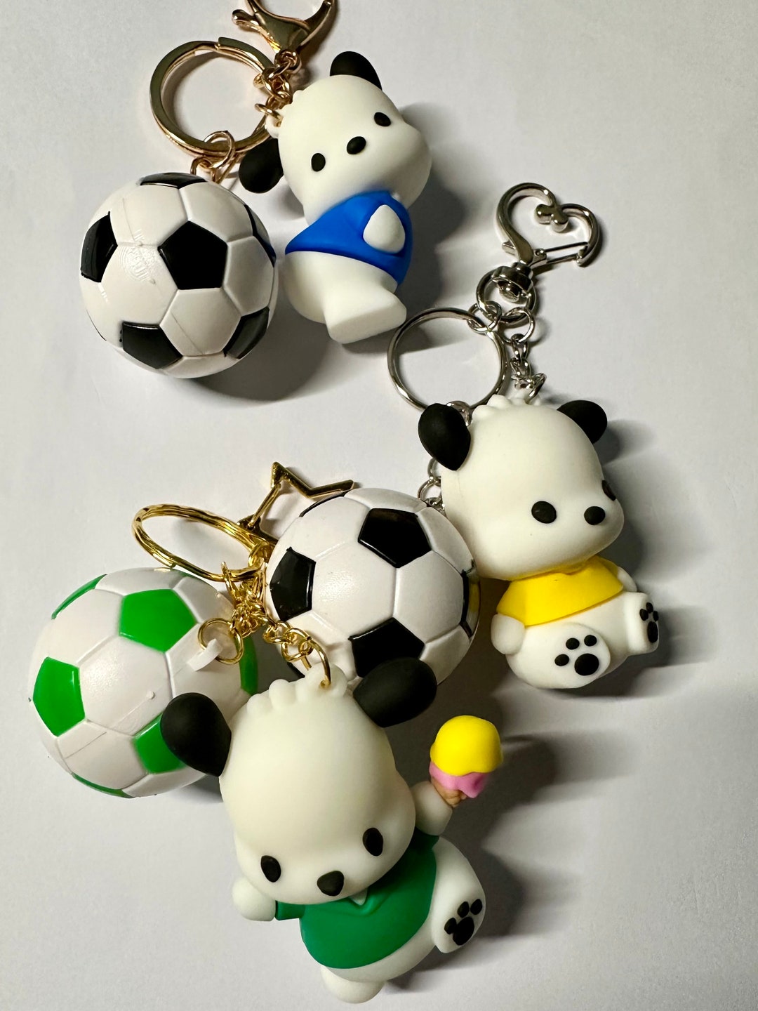 Cute Pochacco Keychain With Soccer Ball - Etsy