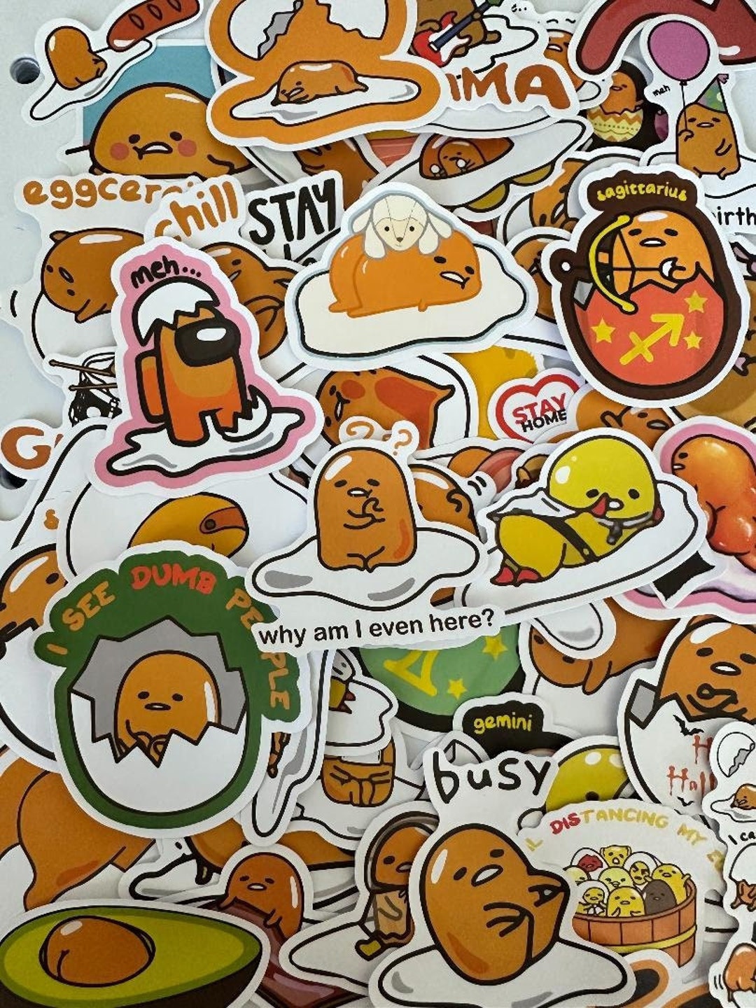 Gudetama Stickers 25 Random Pieces Lazy Egg - Etsy