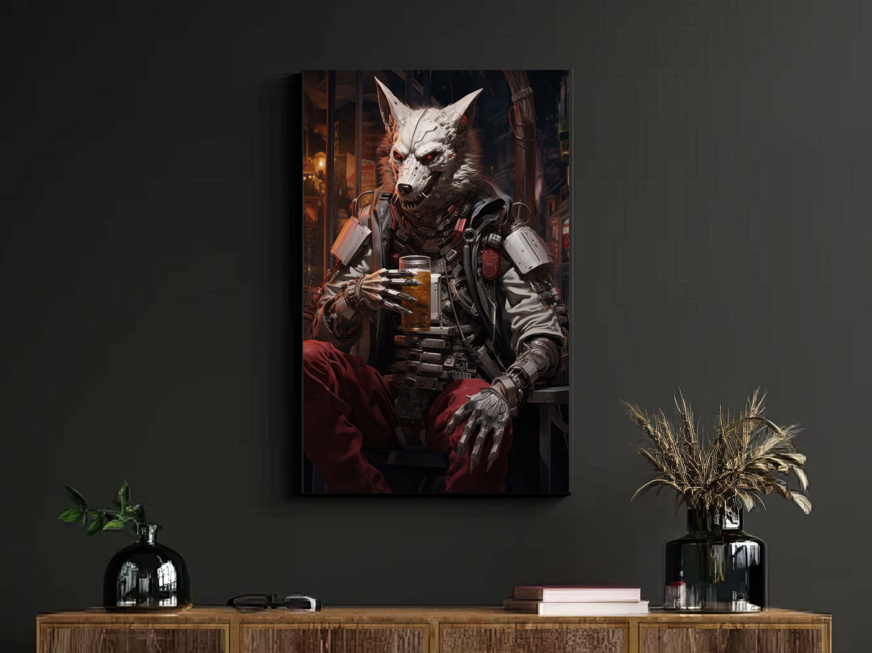 Cyber Wolf - Mechanical - Futuristic - Furry Art - Cyberpunk - Digital ...