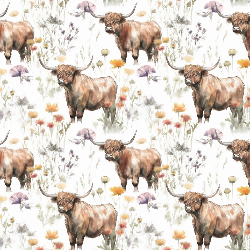Highland Cow Wallpaper - Etsy