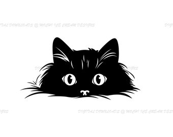 Cat SVG / Peeking Cat SVG / Cut File / Cricut / Commercial Use ...