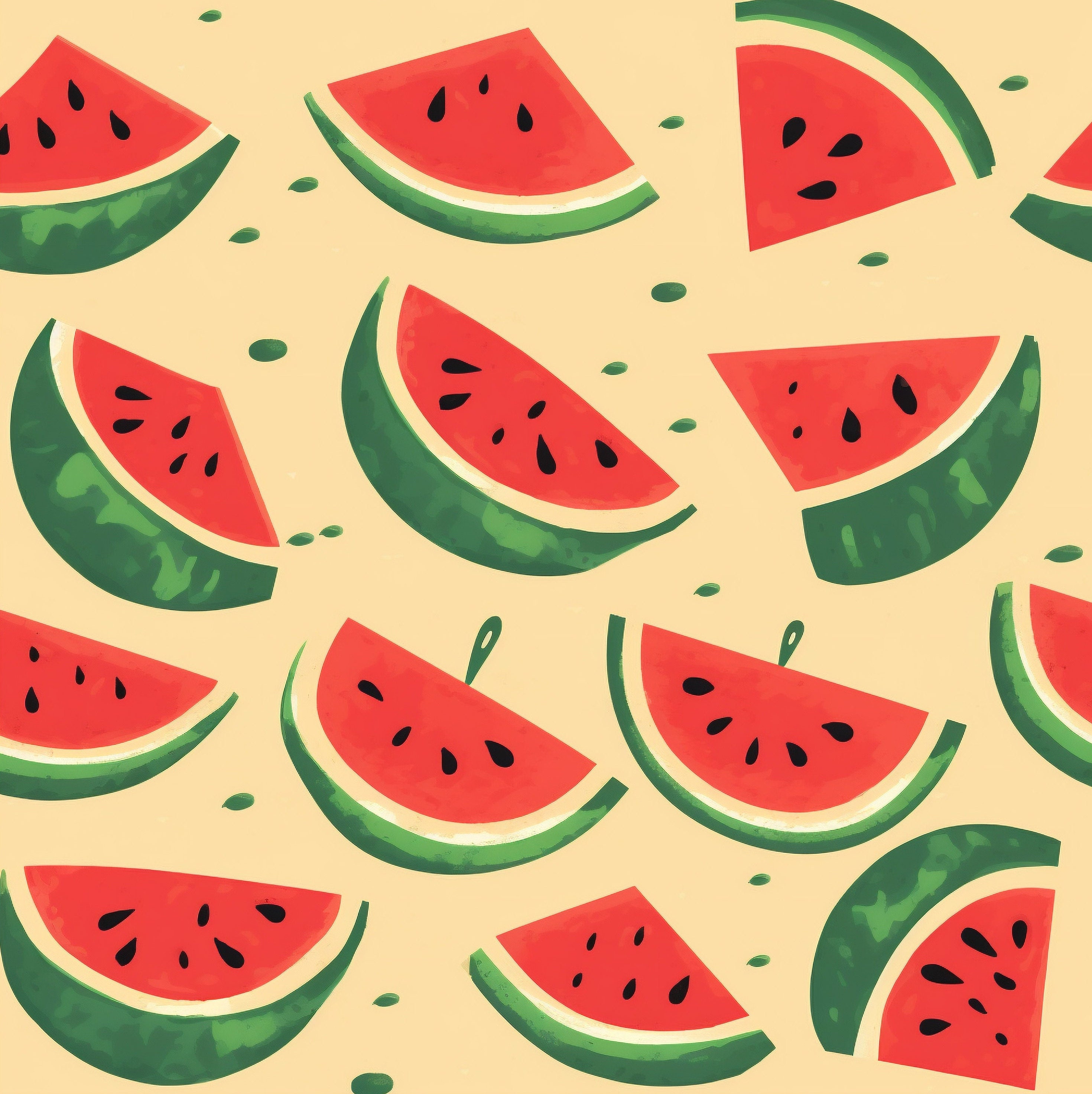Watermelon Digital Paper Printable Watermelon Pattern Pink and - Etsy