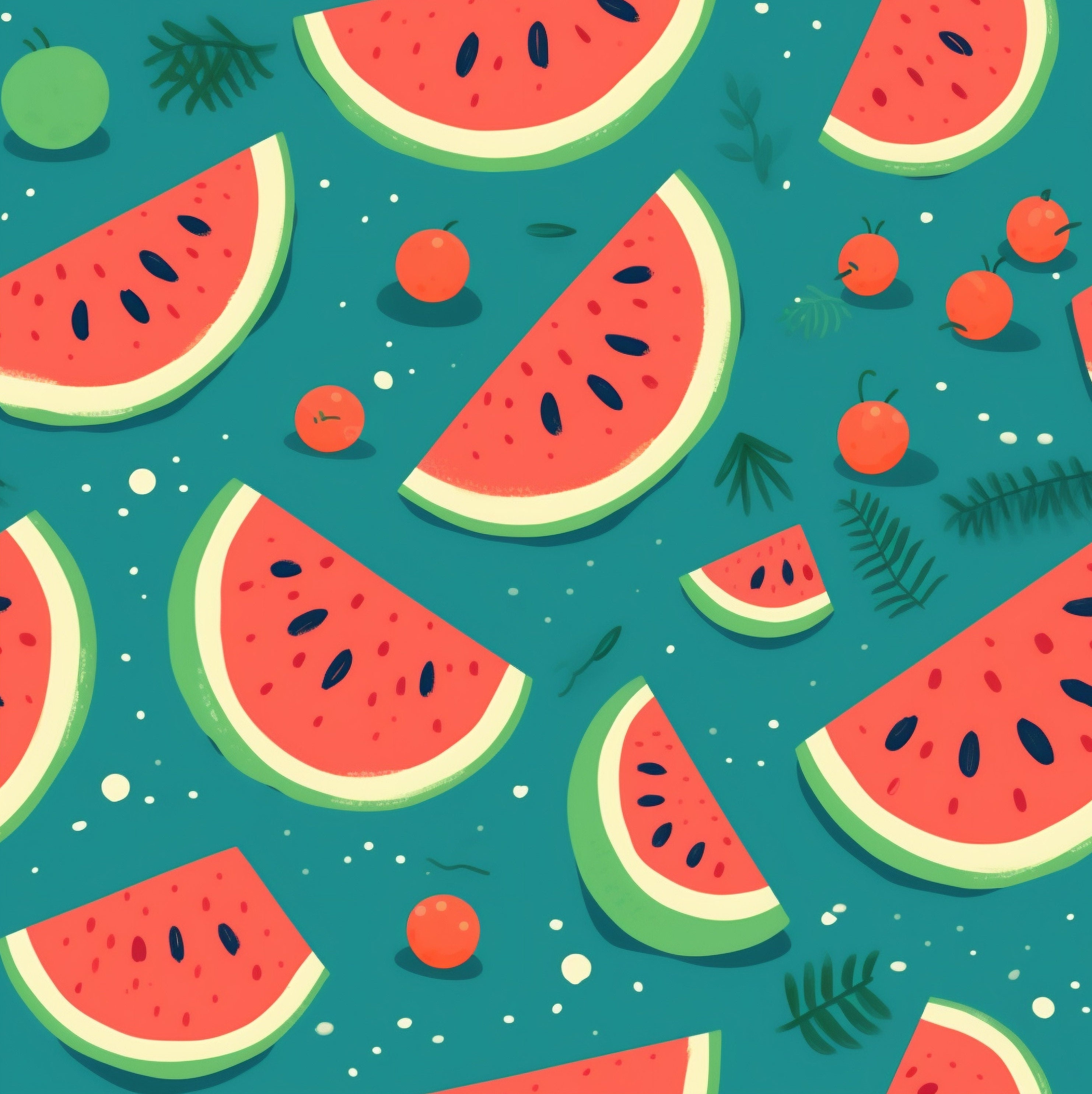 Watermelon Digital Paper Printable Watermelon Pattern Pink and - Etsy