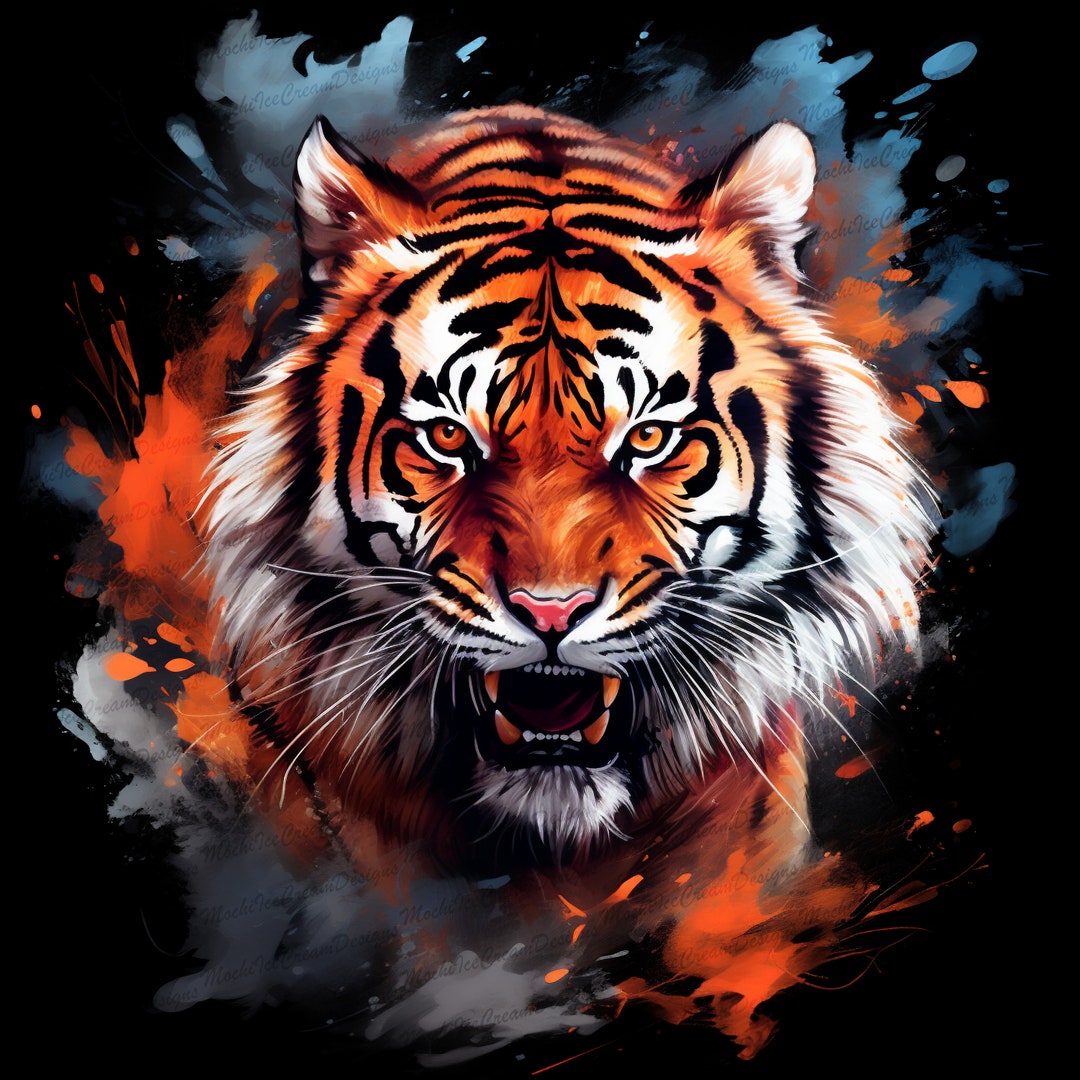 Tiger Face Png Sublimation Design, Tiger Png, Tiger Face Png, Wild ...