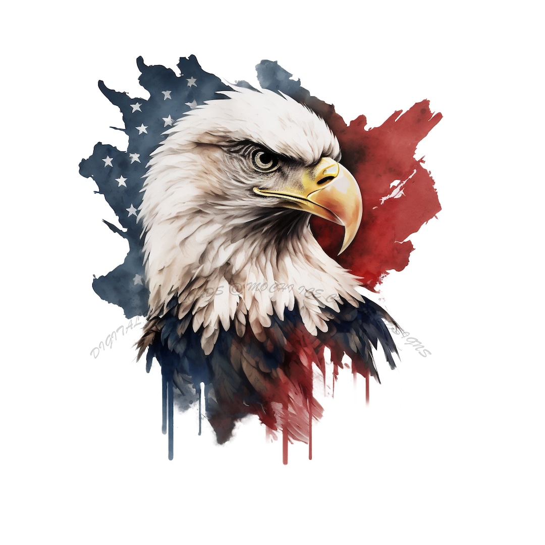 USA Patriotic Eagle Flag PNG Transparent Clipart Abstact Design ...
