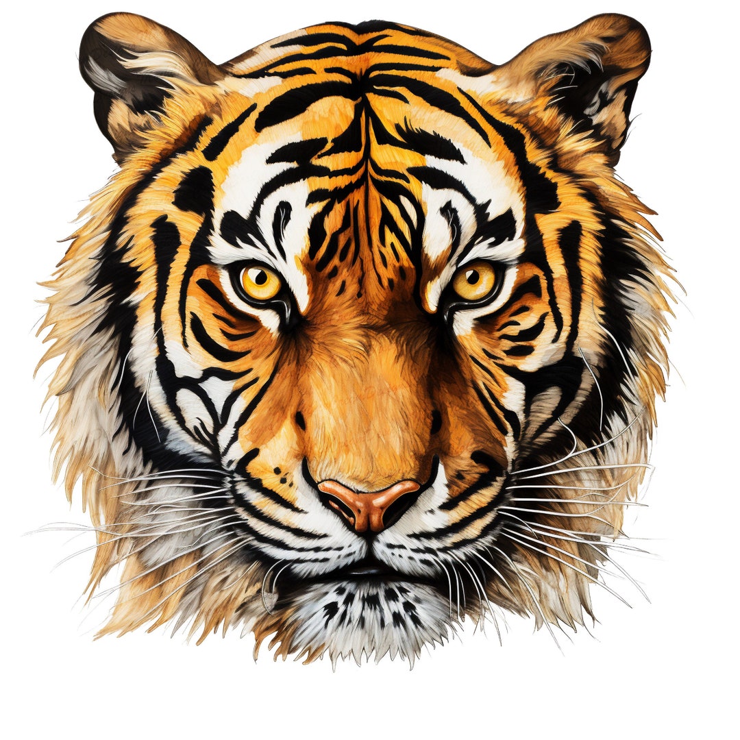 Tiger Sublimation Design PNG Watercolor Tiger Download - Etsy