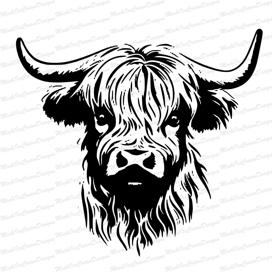 Highland Cow Svg Highland Cow Png Svg Files For Cricut Cute Highland Cow Sitting Svg Png