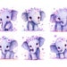 Flower Baby Elephant Sublimation Clipart, Elephant, Baby Elephant ...