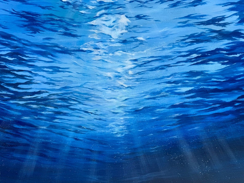 The look up Deep Sea Wall Art Original Acrylic Painting 30x40, Gallery ...
