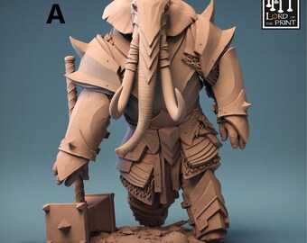 Elephantfolk Heroes Loxodon Set Elephant NPC 28mm - Etsy