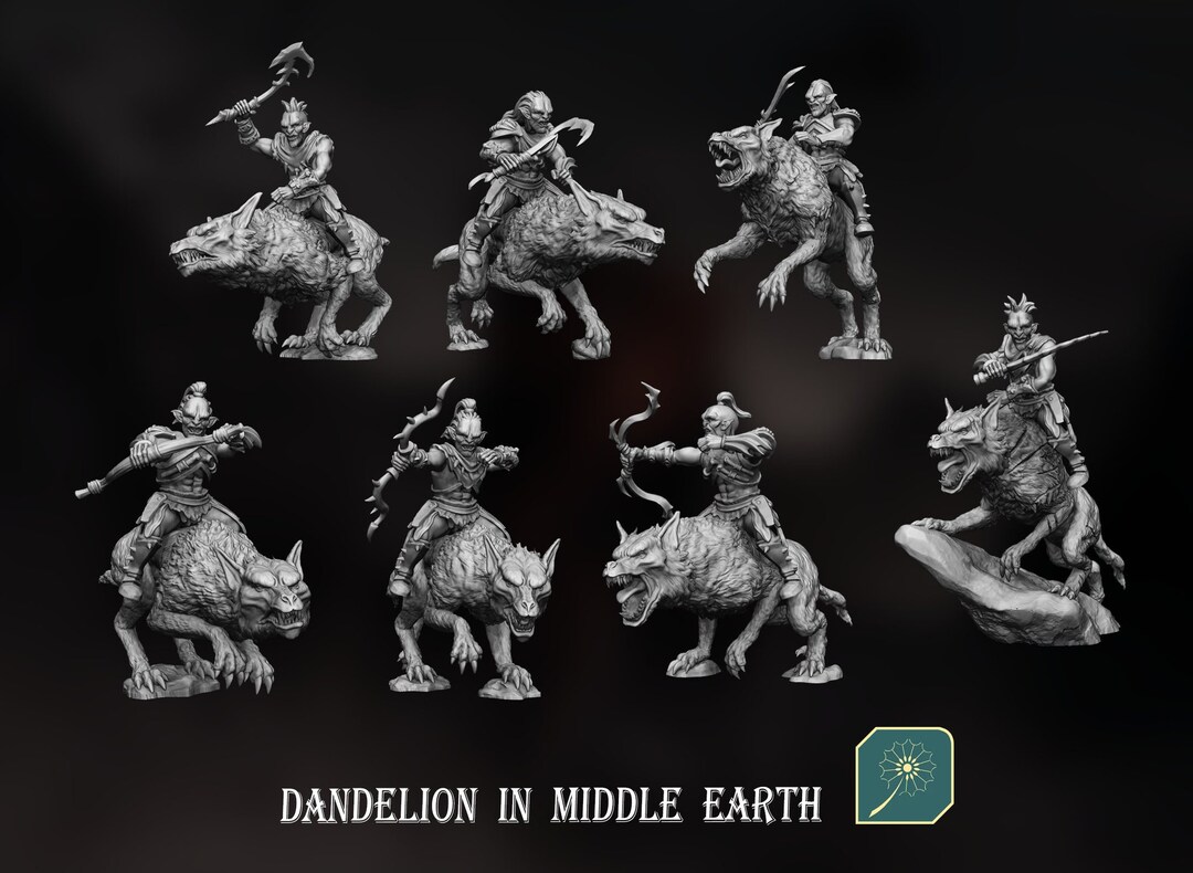 Orc Trackers on Fell Wargs by Dandelion - Etsy