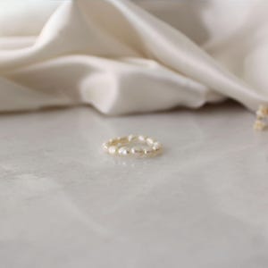Freshwater Pearl Ring - Dainty Real Pearl Ring, Minimal Layering Ring ...