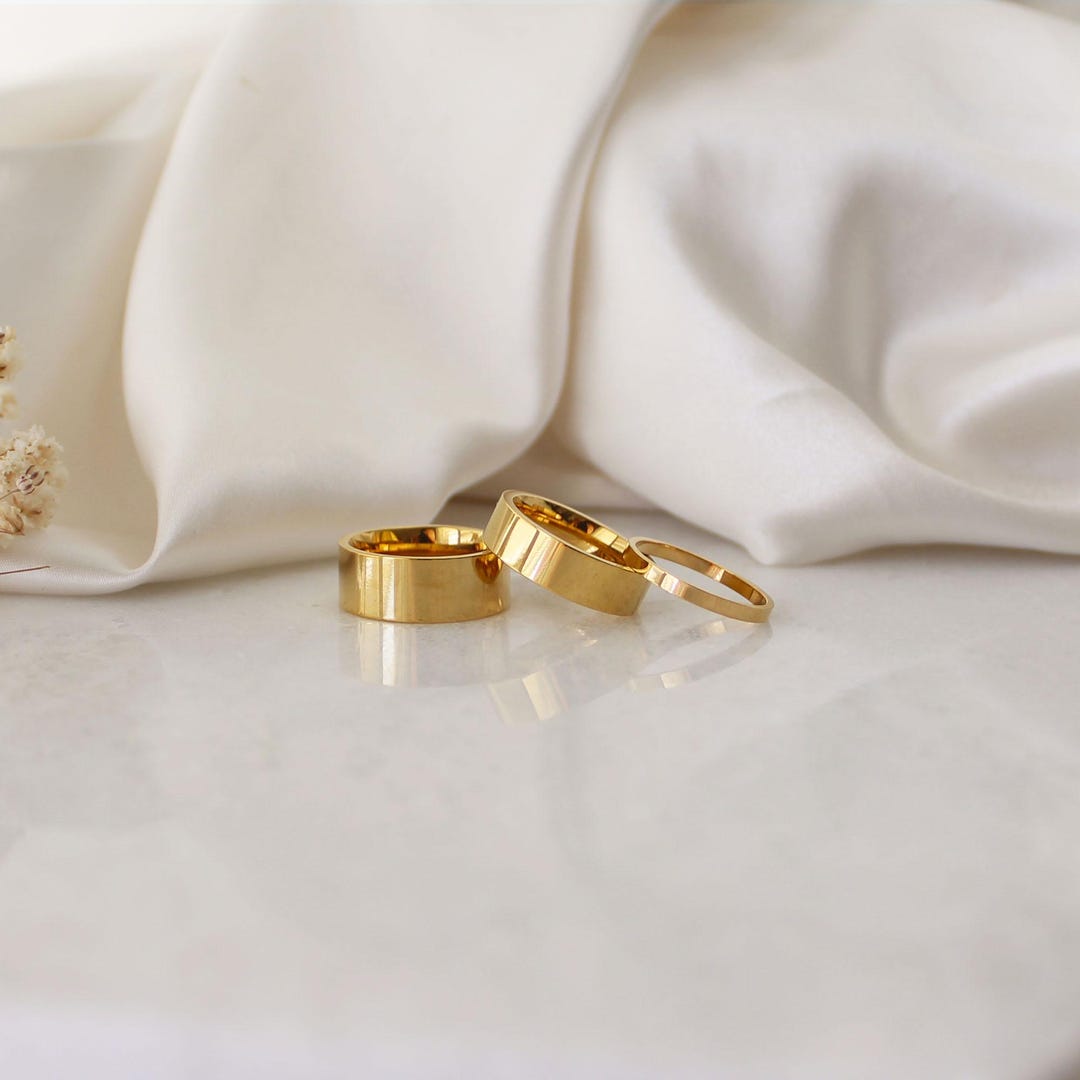 Cigar Ring - Classic Cigar Gold Ring, Statement Wide Cigar Gold Ring ...