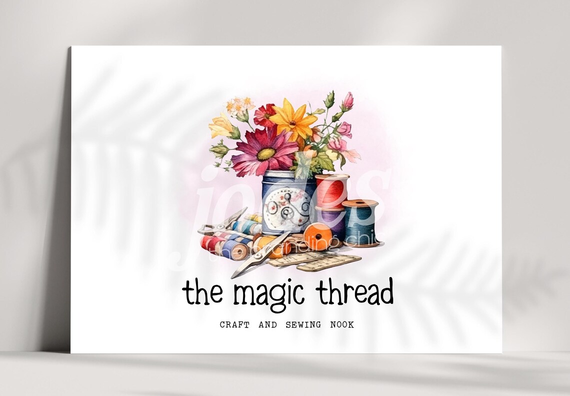 Sewing Logo, Craft Logo, Art Logo, Embroidery Logo, Stitching Logo ...