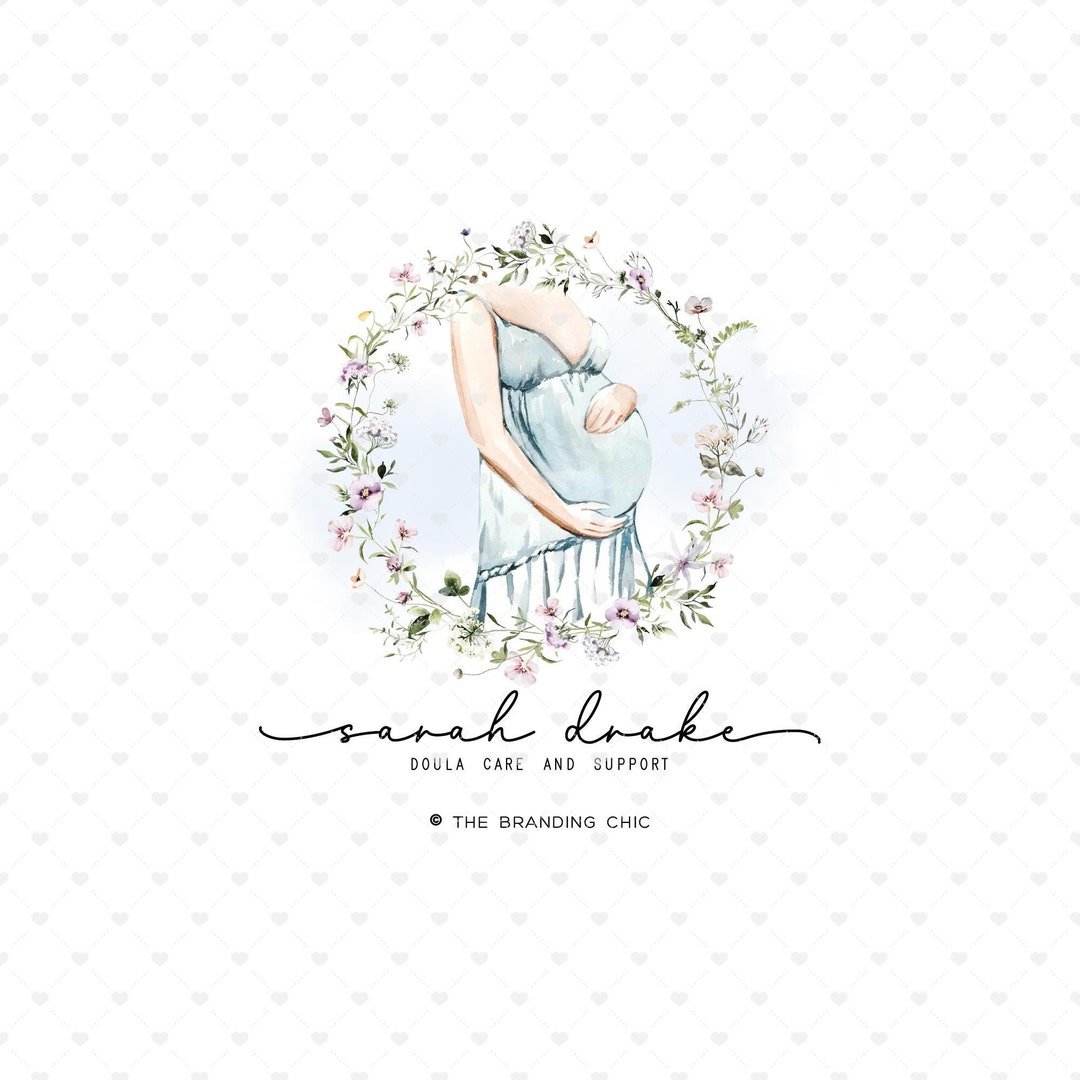 Doula Logo, Midwife Logo, Newborn Logo, Floral Logo, Baby Logo, Birth ...