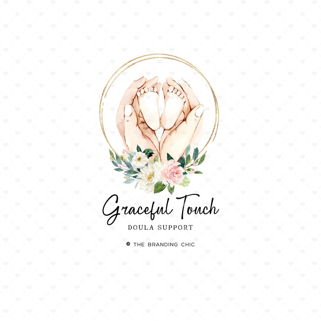 Doula Logo, Midwife Logo, Newborn Logo, Floral Logo, Baby Logo, Birth ...