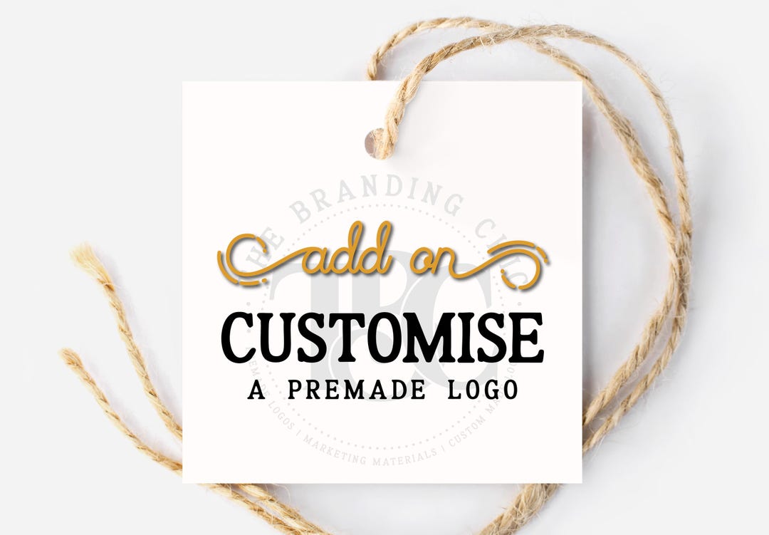 Customise a Premade Logo Design - Add on to My Order - Etsy