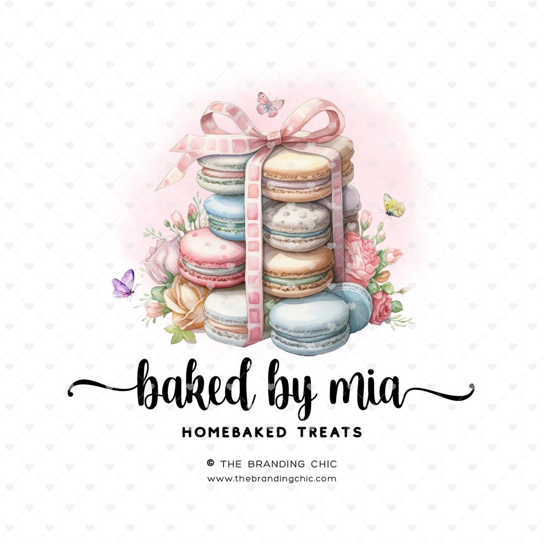 Macaron Logo, Bakery Logo, Sweets Logo, Cake Logo, Baker Logo, Cooking ...