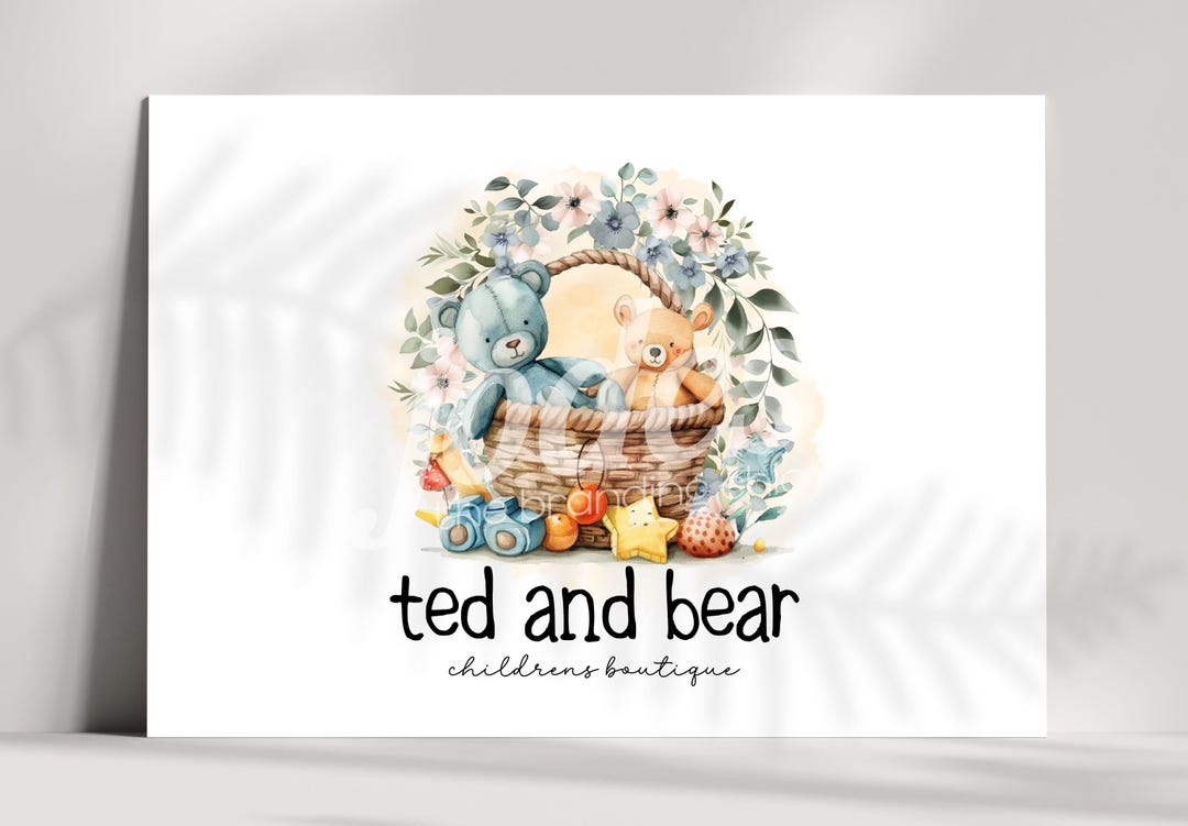Teddy Logo, Bear Logo, Teddy Bear Logo, Childrens Logo, Boutique Logo ...