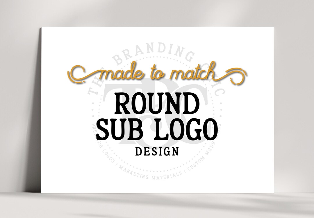 Round Sub Logo Design Made to Match - Etsy Australia