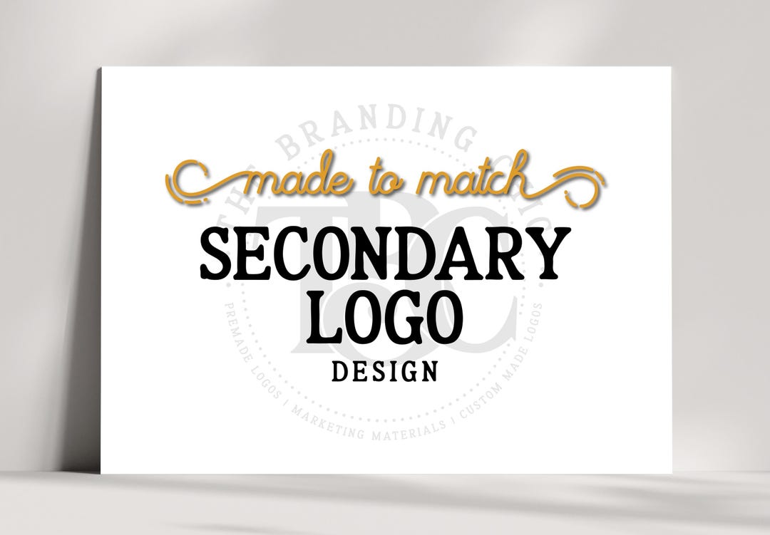 Secondary Logo Design Made to Match - Etsy