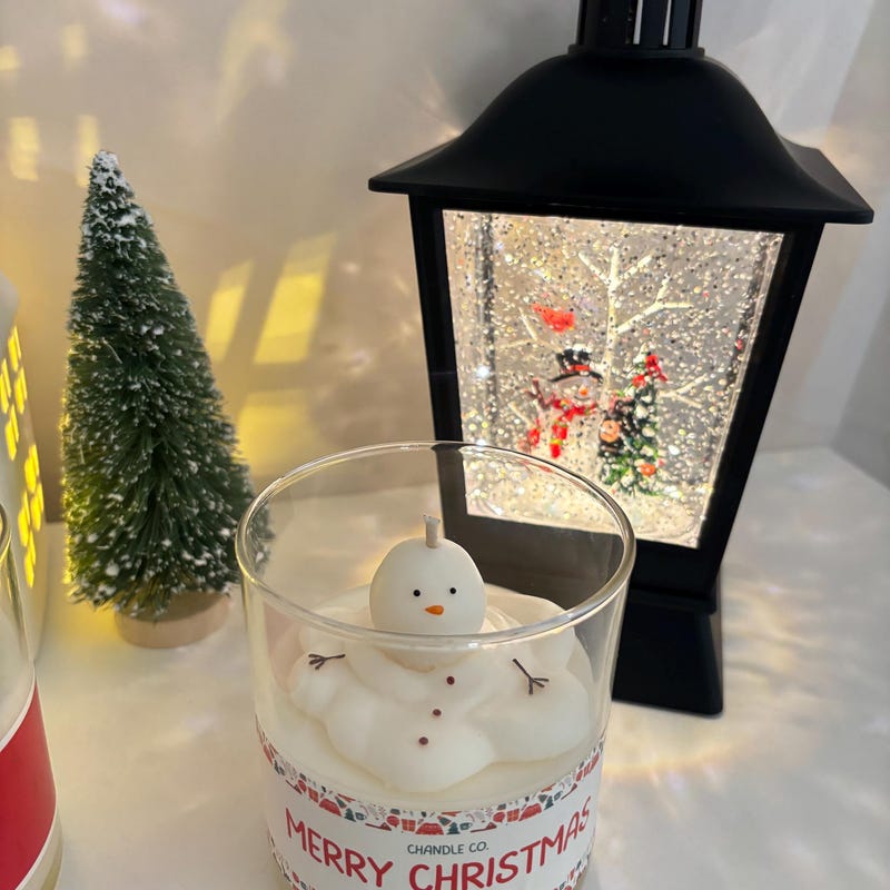 Snowman Candle - Etsy