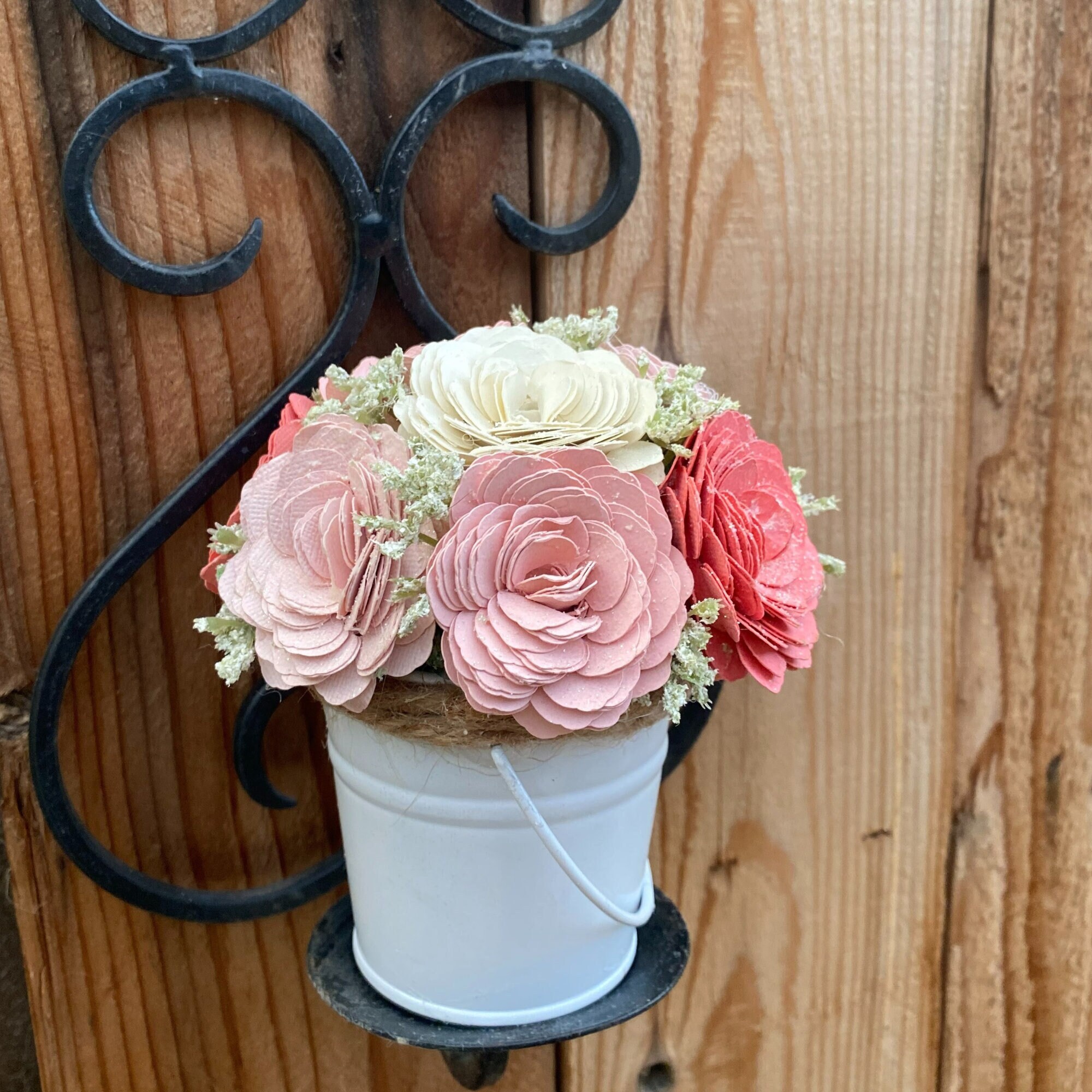 Paper Flower Bucket Wedding Centerpiece - Etsy