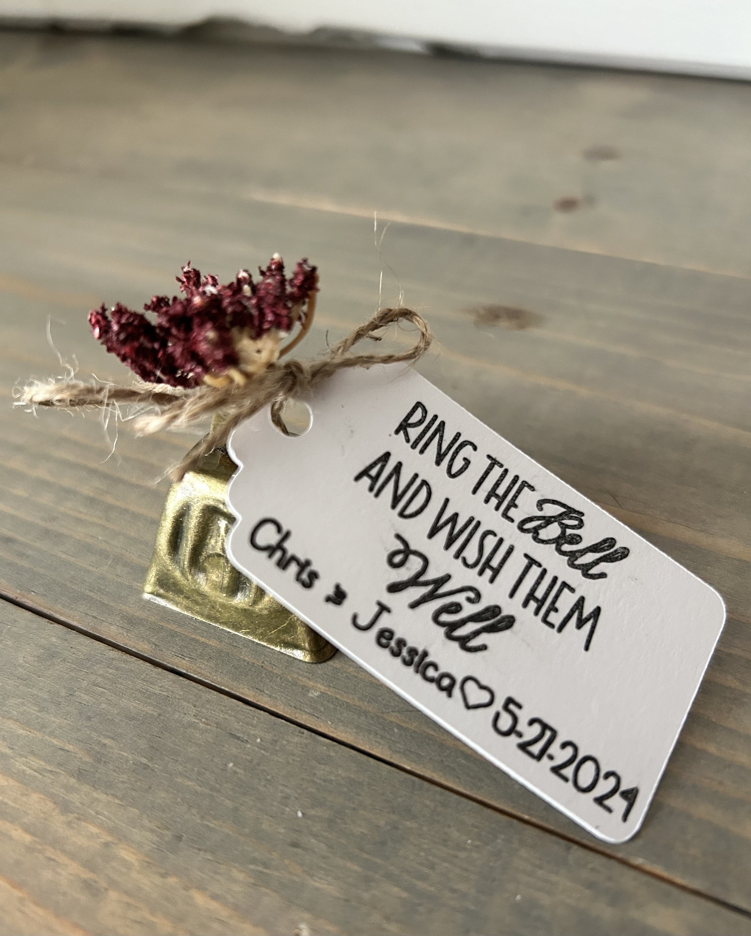 Set of 50 Personalized Ring the Bell and Wish Them Well-wedding Bell ...