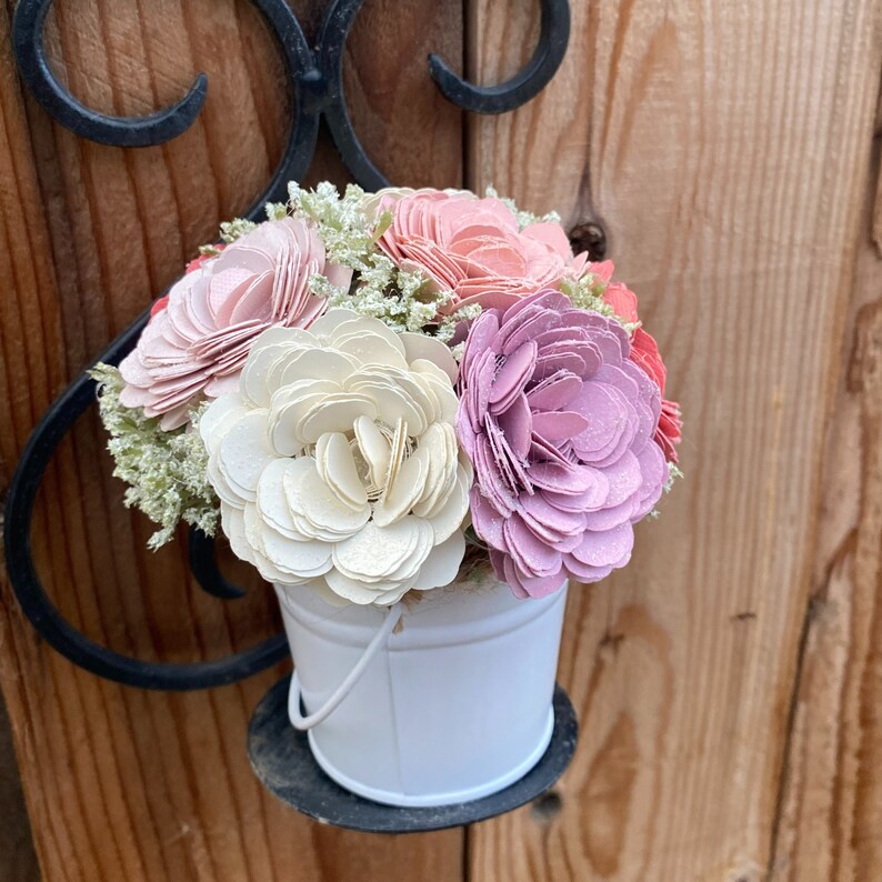 Paper Flower Bucket Wedding Centerpiece - Etsy