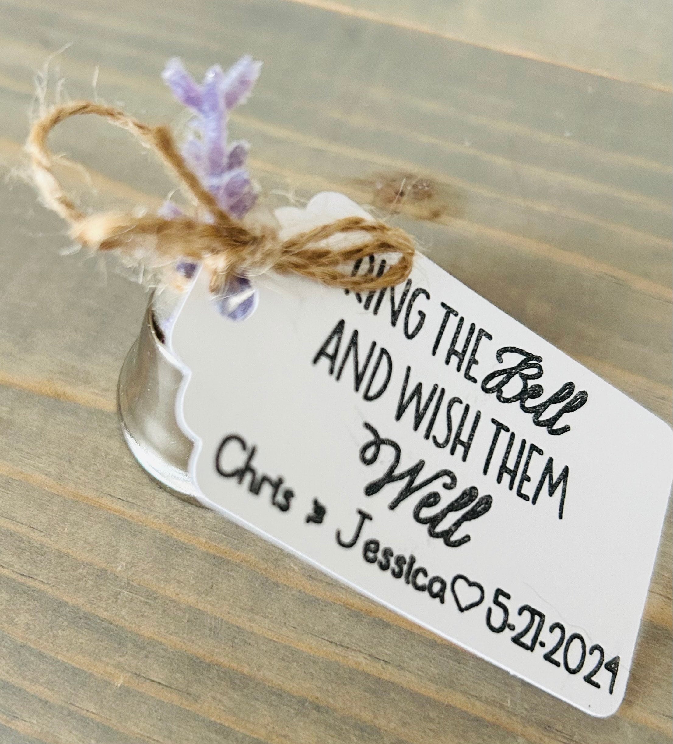 Set of 50 Personalized Ring the Bell and Wish Them Well-wedding Bell ...