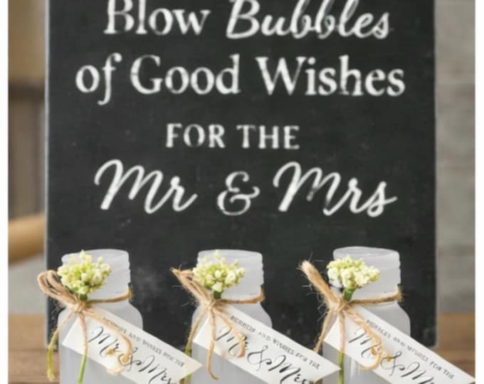 24pc Wedding Cake Shaped Bubbles With Personalized Label Set, Send Off ...