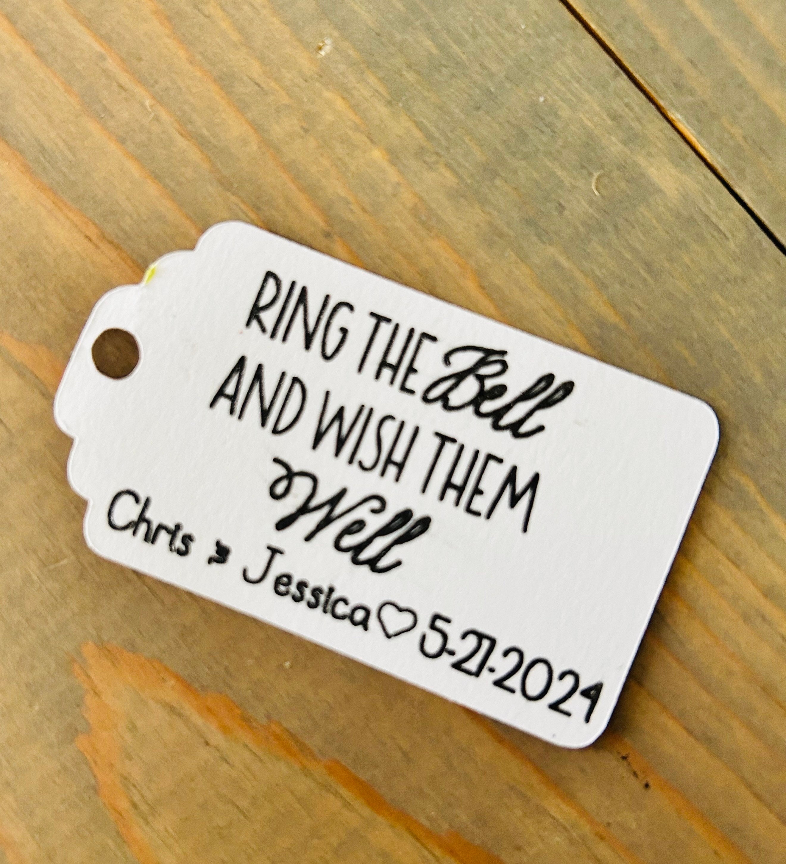 Set of 50 Personalized Ring the Bell and Wish Them Well-wedding Bell ...