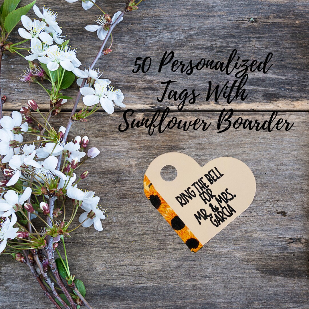 50 Personalized Customized Wedding Bell Tags - Etsy