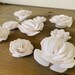 9 White Rolled Paper Flower Roses for Crafting - Etsy