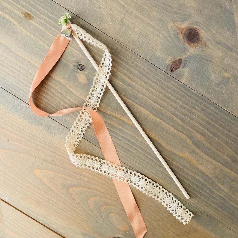 One Single Country Send off Wedding Wands With Blush and Beige Ace With ...