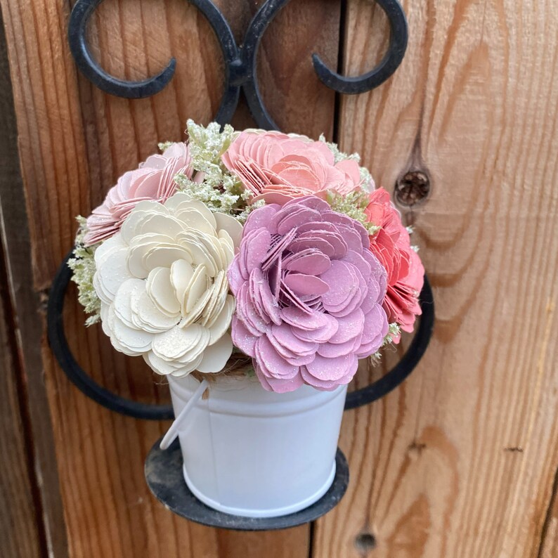 Paper Flower Bucket Wedding Centerpiece - Etsy