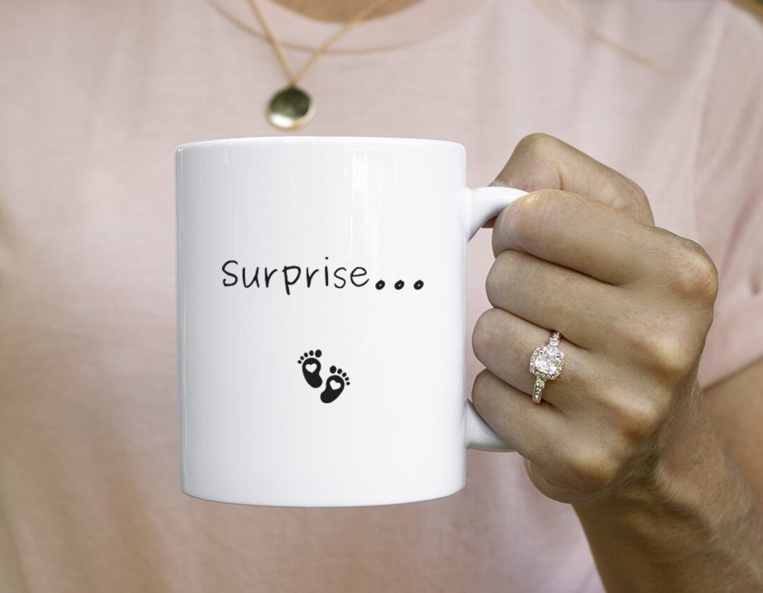 Surprise I'm Pregnant Mug | Baby Announcement | Pregnancy Announcement ...