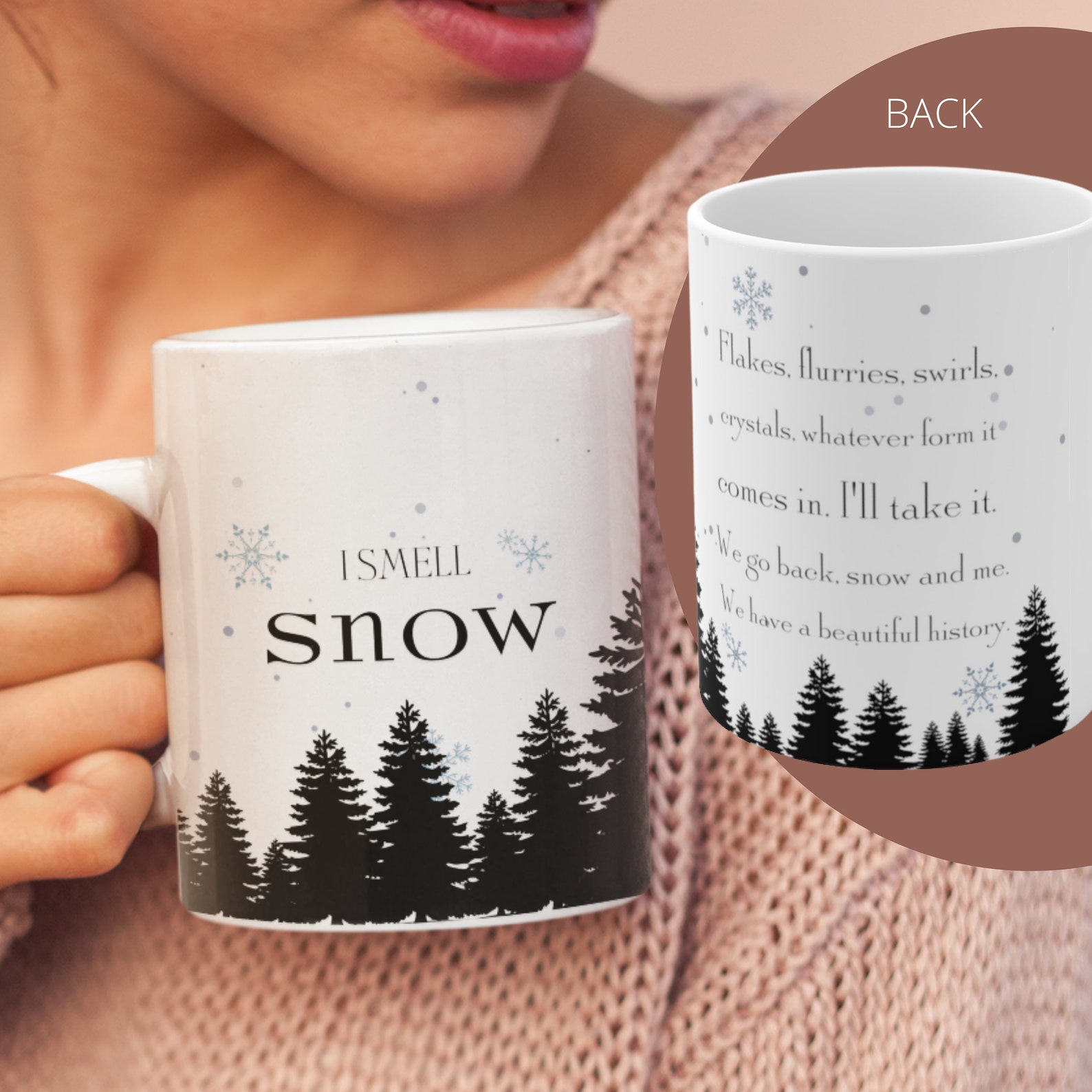 I Smell Snow Mug | I Smell Snow Gift | Winter Mug | Christmas Gift Mug ...