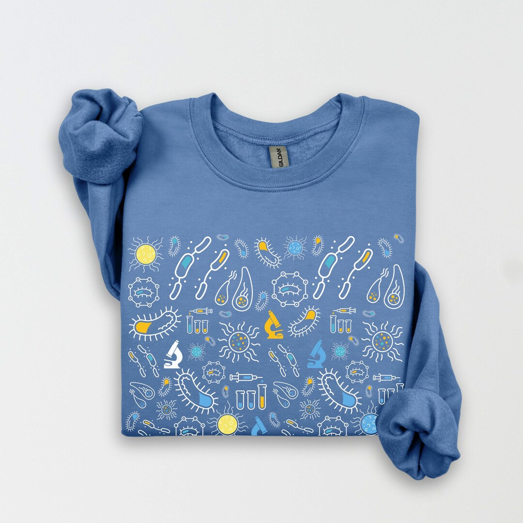 Microbiology Science Lab Week Sweatshirt, Bacteria Microbiologist Gift ...
