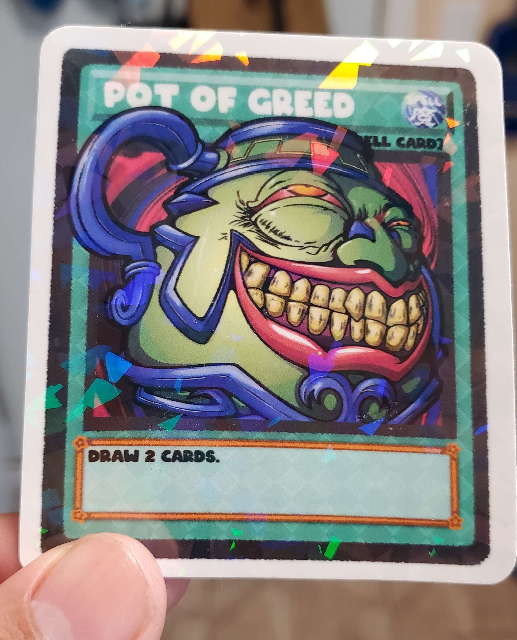 Pot of Greed Shatterfoil Vinyl Sticker - Etsy