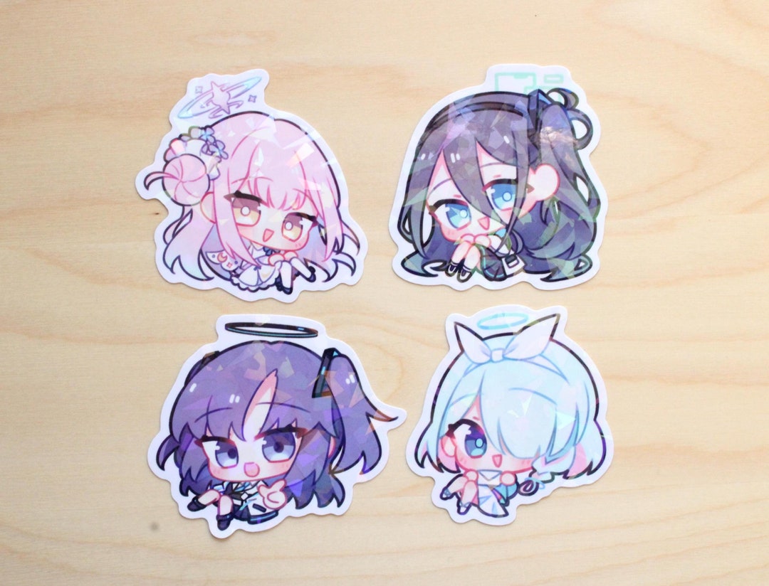 2.5" BA Holographic Stickers Mika / Yuuka / Arona / Arisu - Etsy