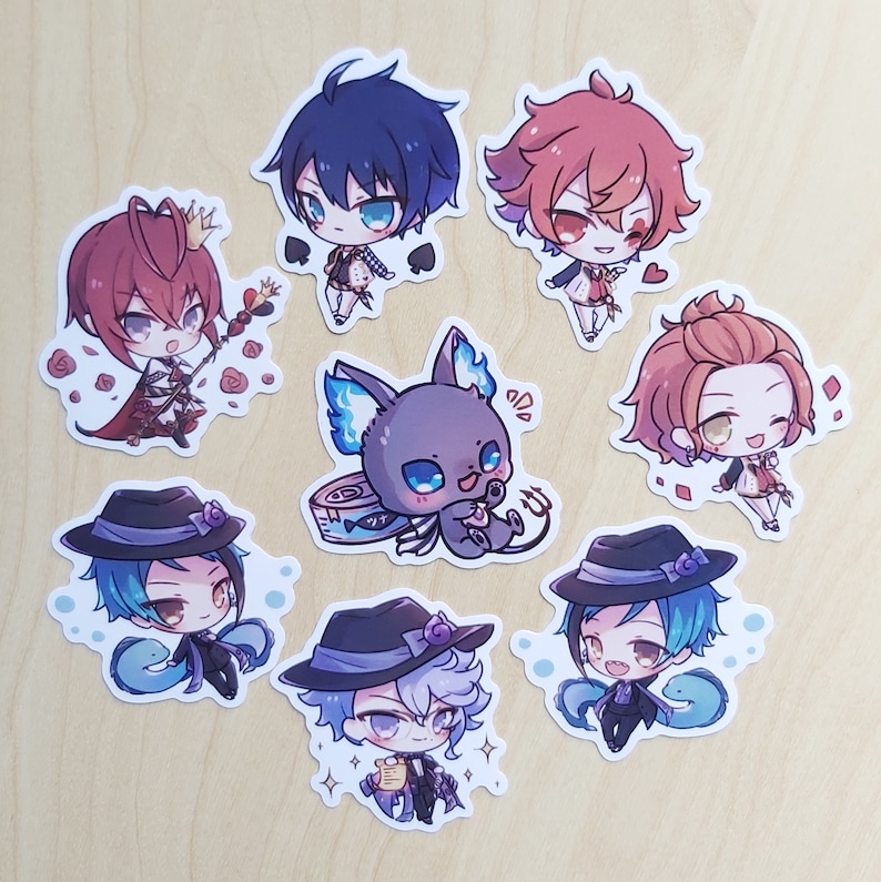 2.5 Twisted Wonderland Glossy Vinyl Stickers - Etsy