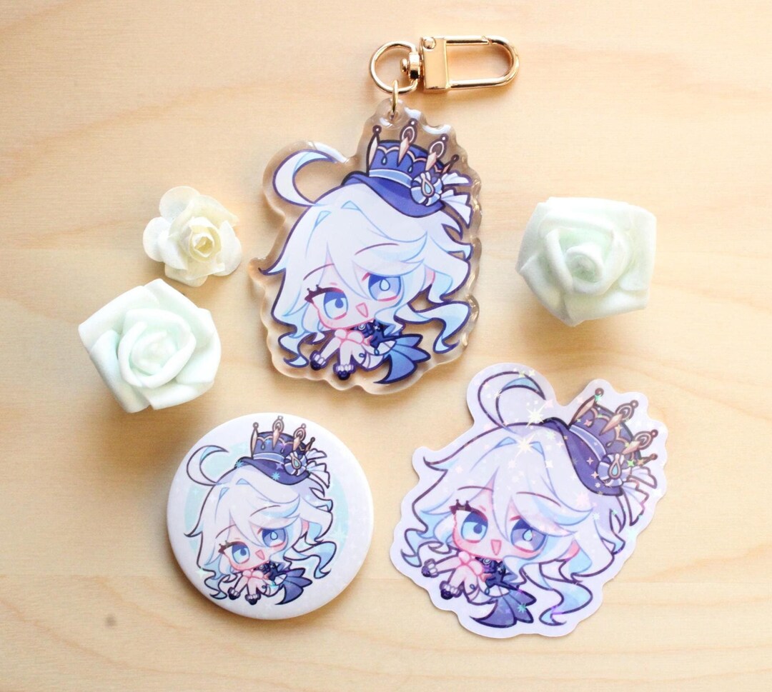 Furina Genshin Impact Keychain・button Pin・sticker - Etsy