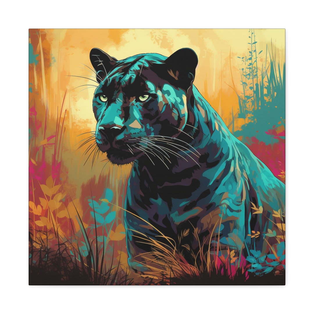 Panther Abstract Sketch Portrait #1, Wall Art, Wedding Gift, Christmas ...