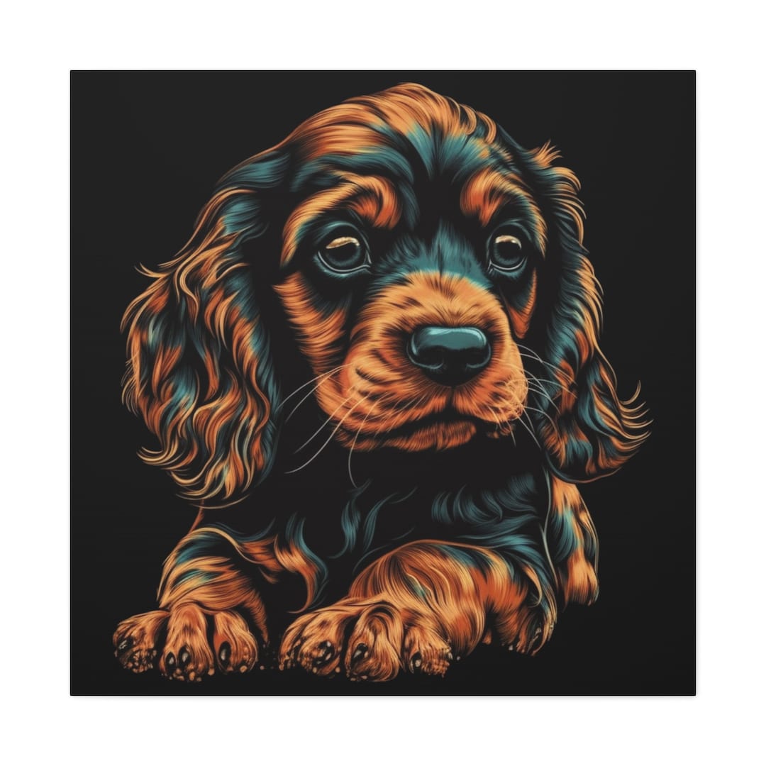 Cocker Spaniel Puppy Portrait #1, Wall Art, Wedding Gift, Christmas ...