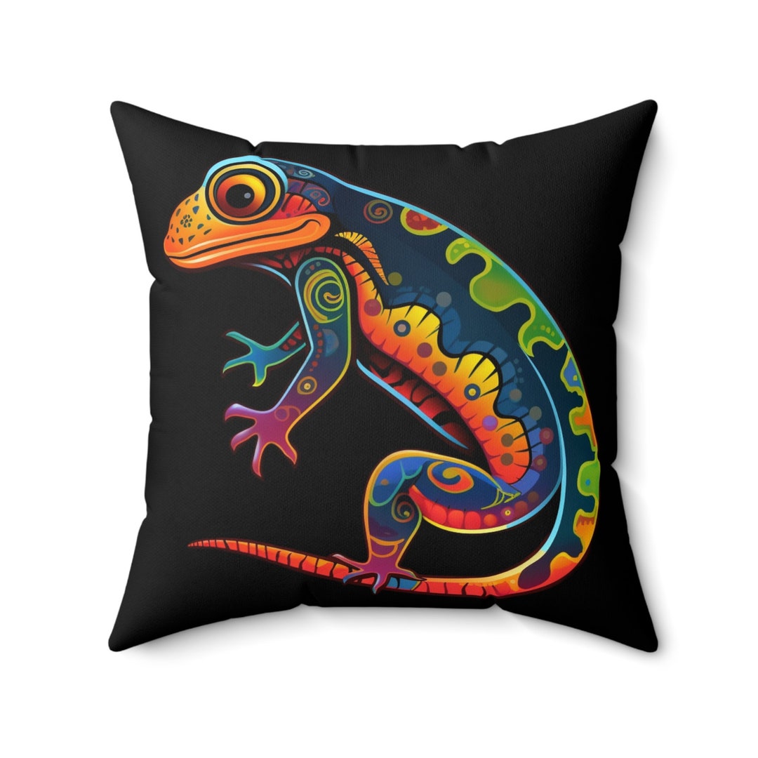 Isla Mujeres Geckos 1 Square Double Sided Pillow, Unique Gift, Throw ...