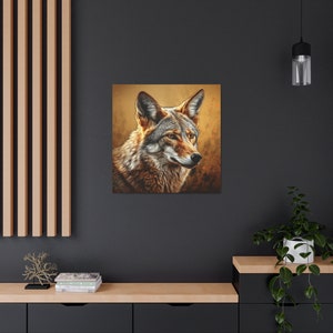 Coyotes Natural Sketch Portrait #1, Wall Art, Wedding Gift, Christmas ...